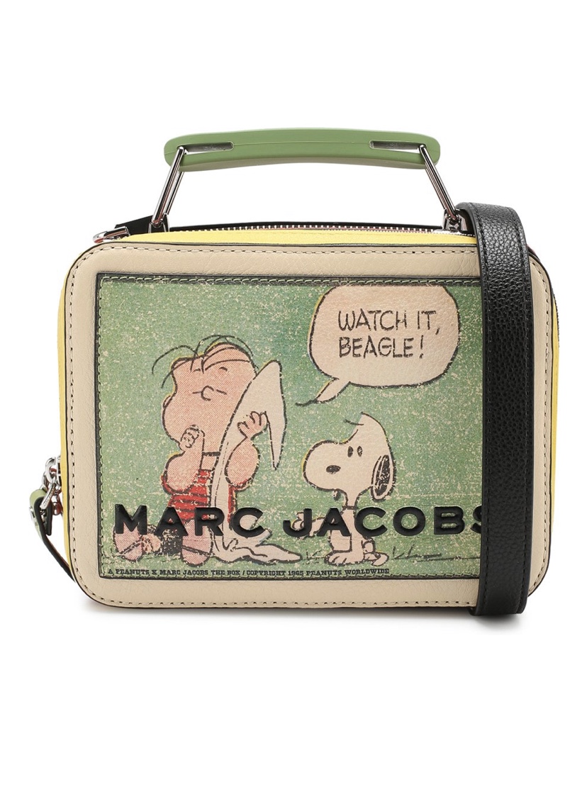 Купить Сумка Marc Jacobs The Mini Box 20 Peanuts X Marc Jacobs Зеленая ...